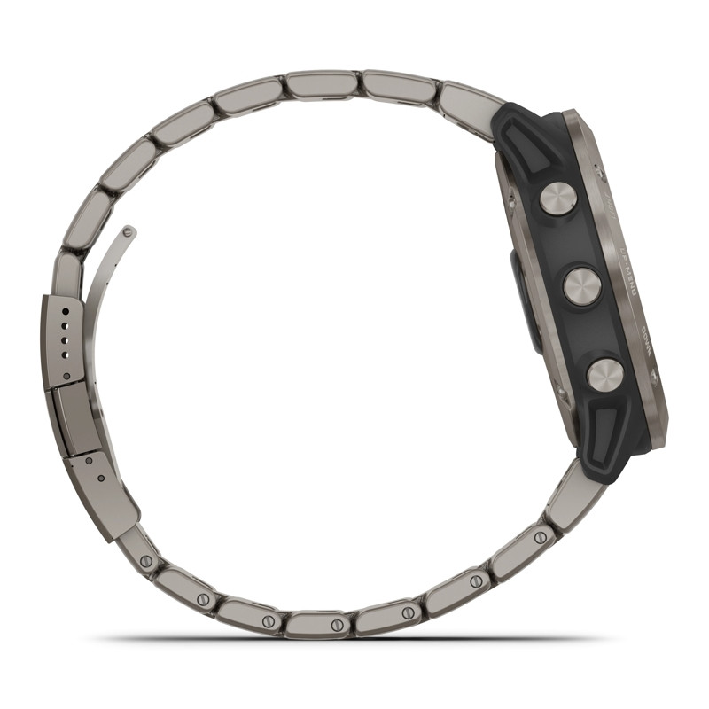 Zegarek Garmin Quatix 6X Solar Titanium szary z tytanową bransoletą ...